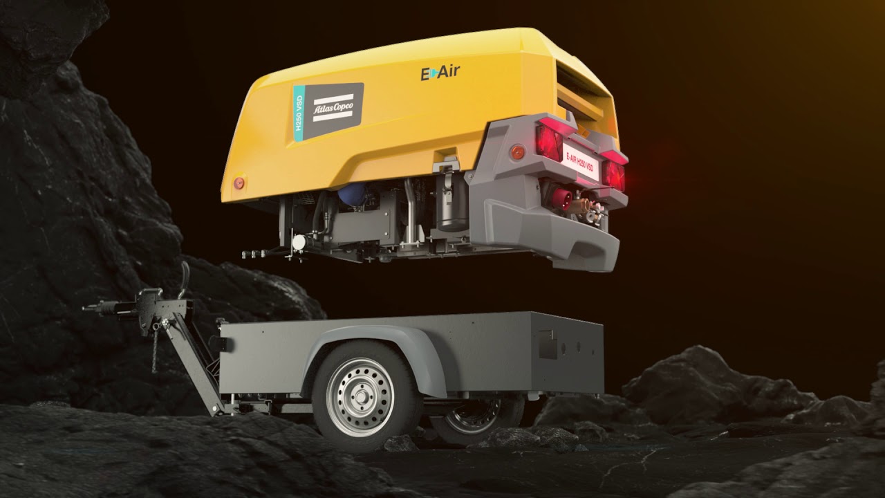 Atlas Copco's E-Air H250 VSD - built to withstand the elements - YouTube