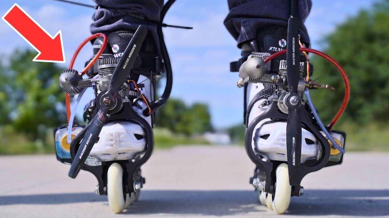I Built Gas Powered Skates - YouTube