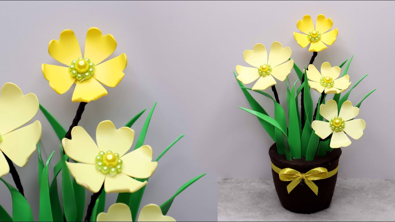 Cara Membuat Bunga Hias dari Botol Plastik Bekas | DIY Plastic Bottle ...