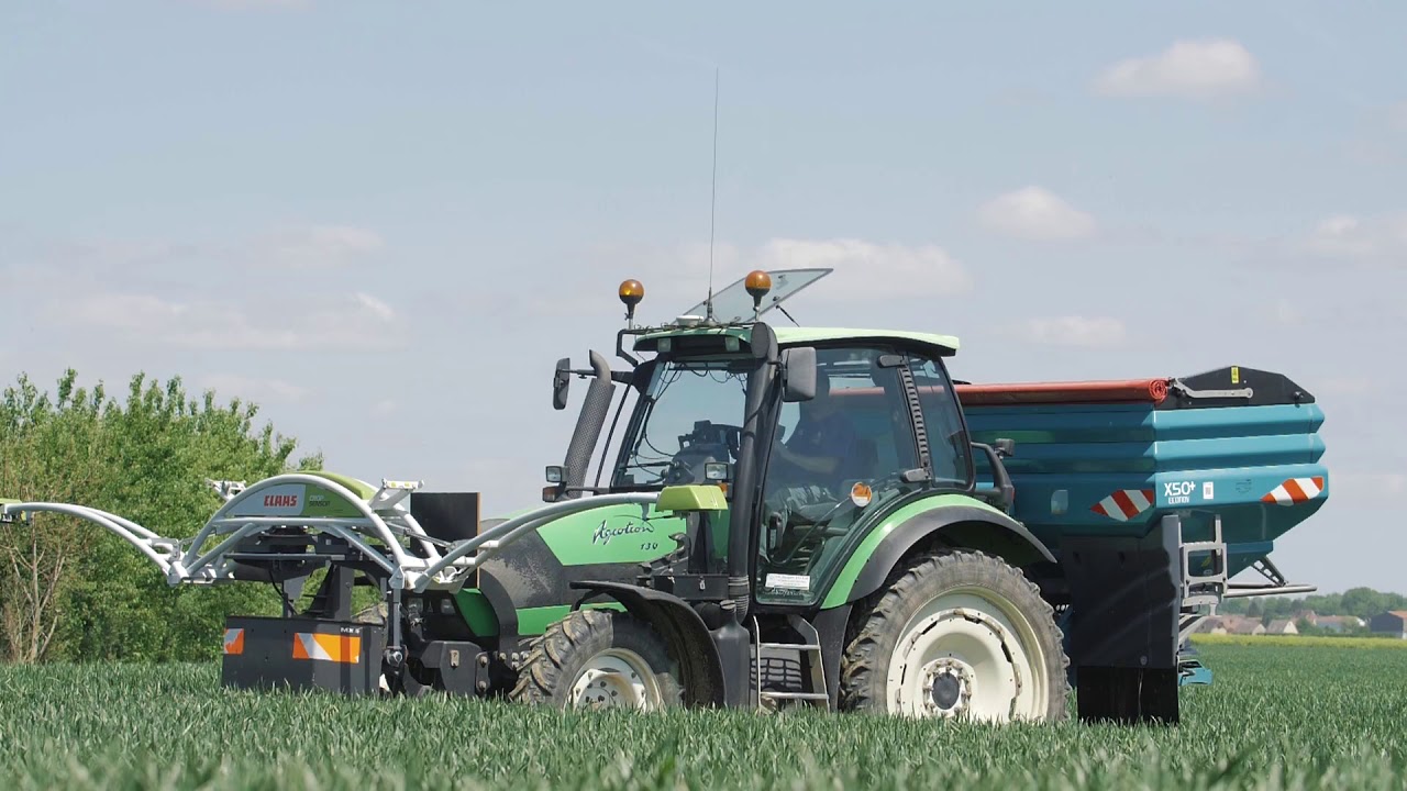 Modulation de Dose - SULKY X50+ - CLAAS Crop Sensor - - YouTube