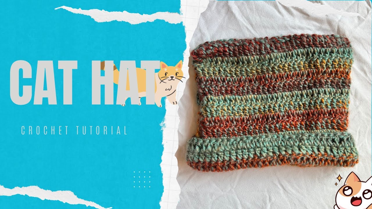 a little crochet cat hat tutorial - YouTube