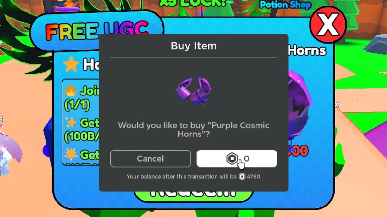 I SNIPED THE PURPLE COSMIC HORNS (FREE ROBLOX UGC) - YouTube