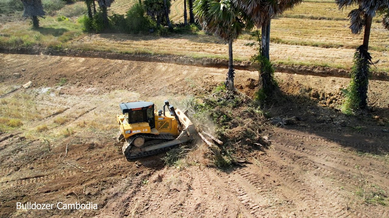 INCREDIBLE!! NEW PROJECT STARTS & DOZER CAT D6R2 WORKING FAST OPERATOR ...