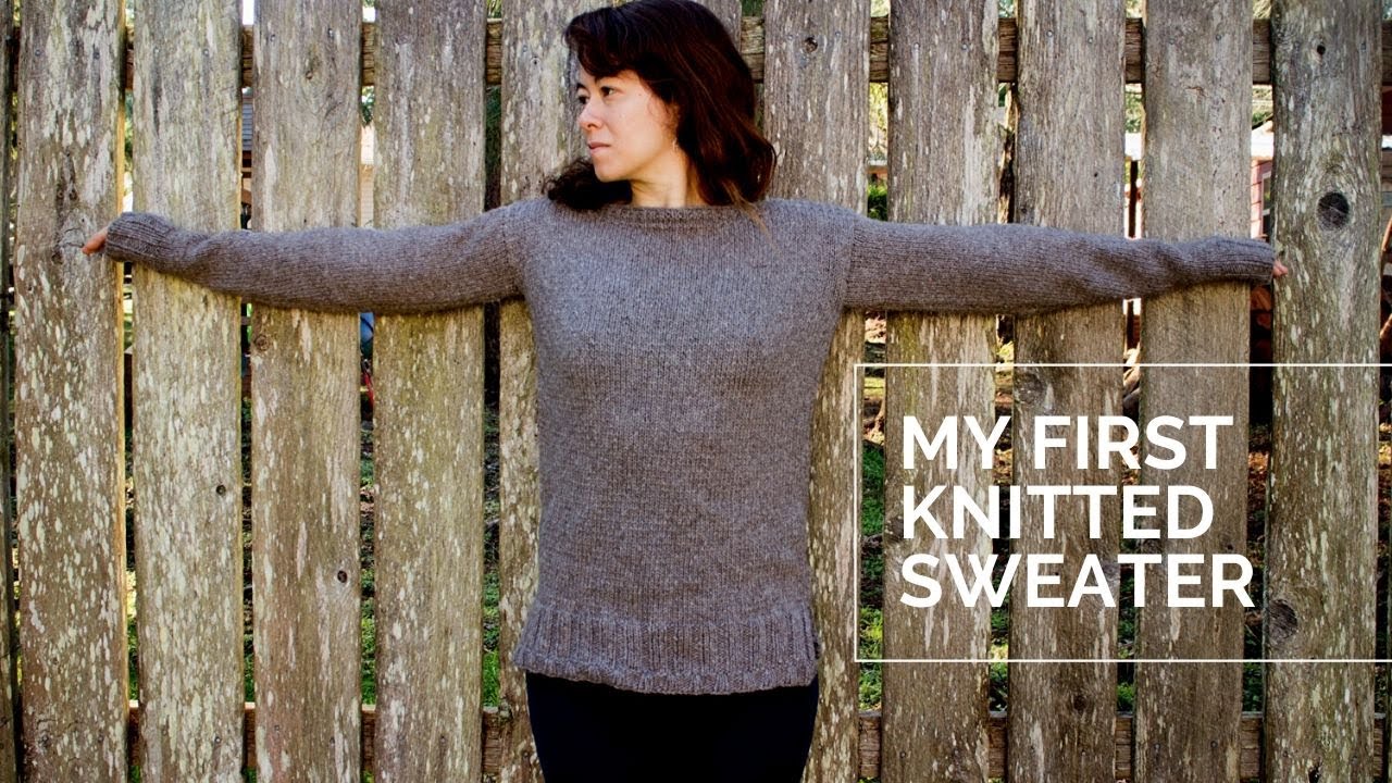My first sweater knitting project - YouTube
