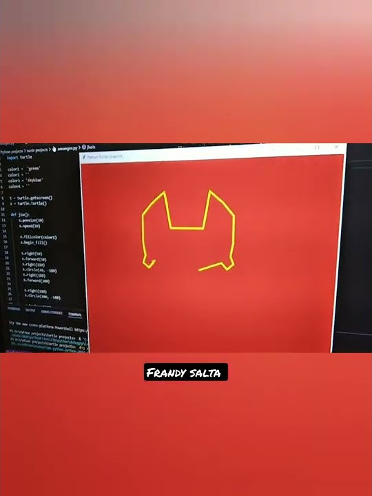 ⚜iron Man Drawing Using Python Turtle Graphics🍃 Iron Man Python Coding Programming Youtube