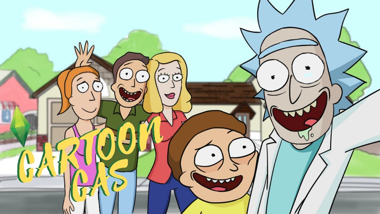 Cartoon CAS "Rick and Morty" The Sims 4: Create A Sim - YouTube