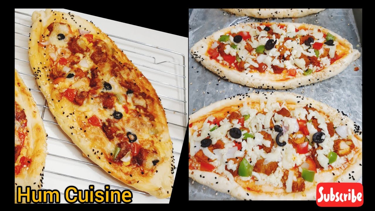 Turkish Chicken Pizza | Turkish Style Homemade Pizza | Turkish Food ...