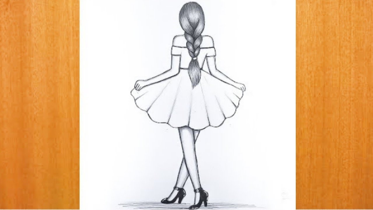 How to draw a girl backside - Drawing easy || Pencil Drawing || Step by ...