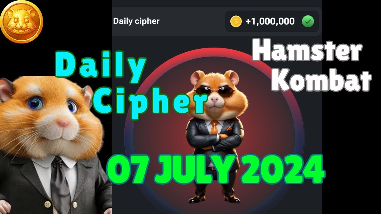 Daily Cipher 07 JULY 2024 || Hamster Kombat Daily Cipher today. - YouTube