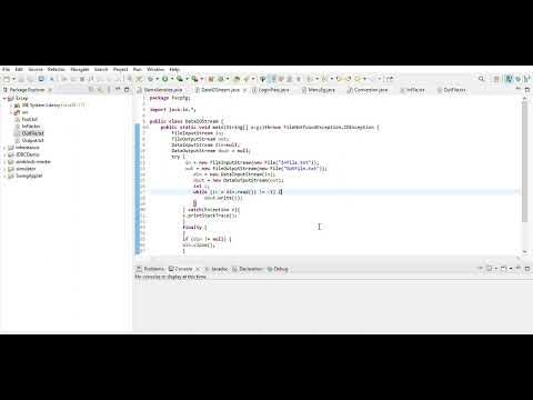 DataInputStream and DataOutputStream in Java using Eclipse - YouTube