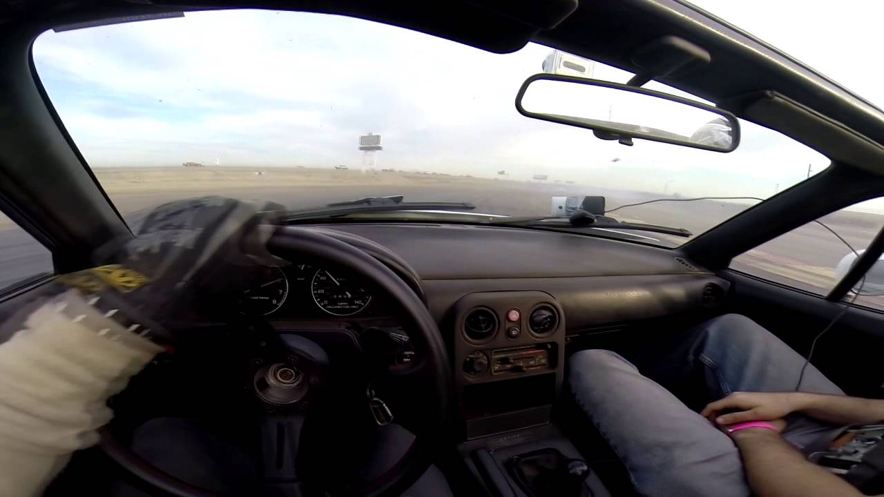 Stock NA6 Miata Drift East Track NASA event 1/12/14 - YouTube