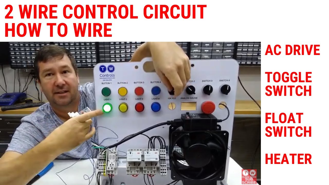 How to Wire a 2 Wire Control Circuit for an AC Drive VFD, Toggle Switch ...