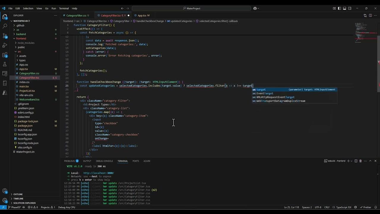 (React & .NET) Water Project, Phase 03 - 08 - onChange - YouTube