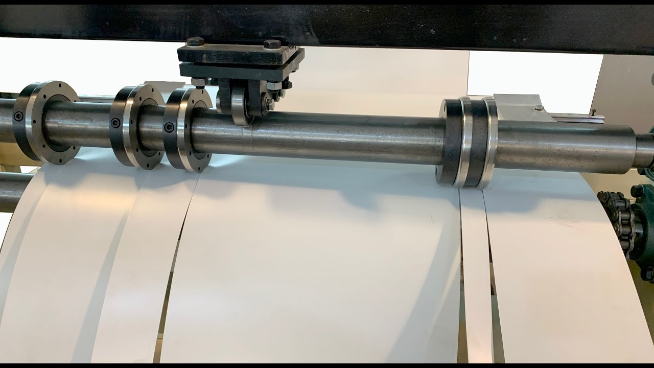 Gang sheet metal slitter machine - YouTube