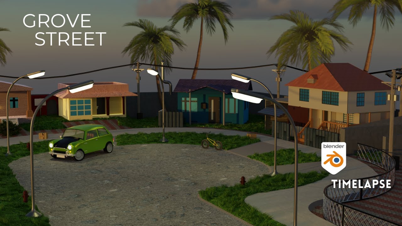 GTA SCENE In Blender - YouTube