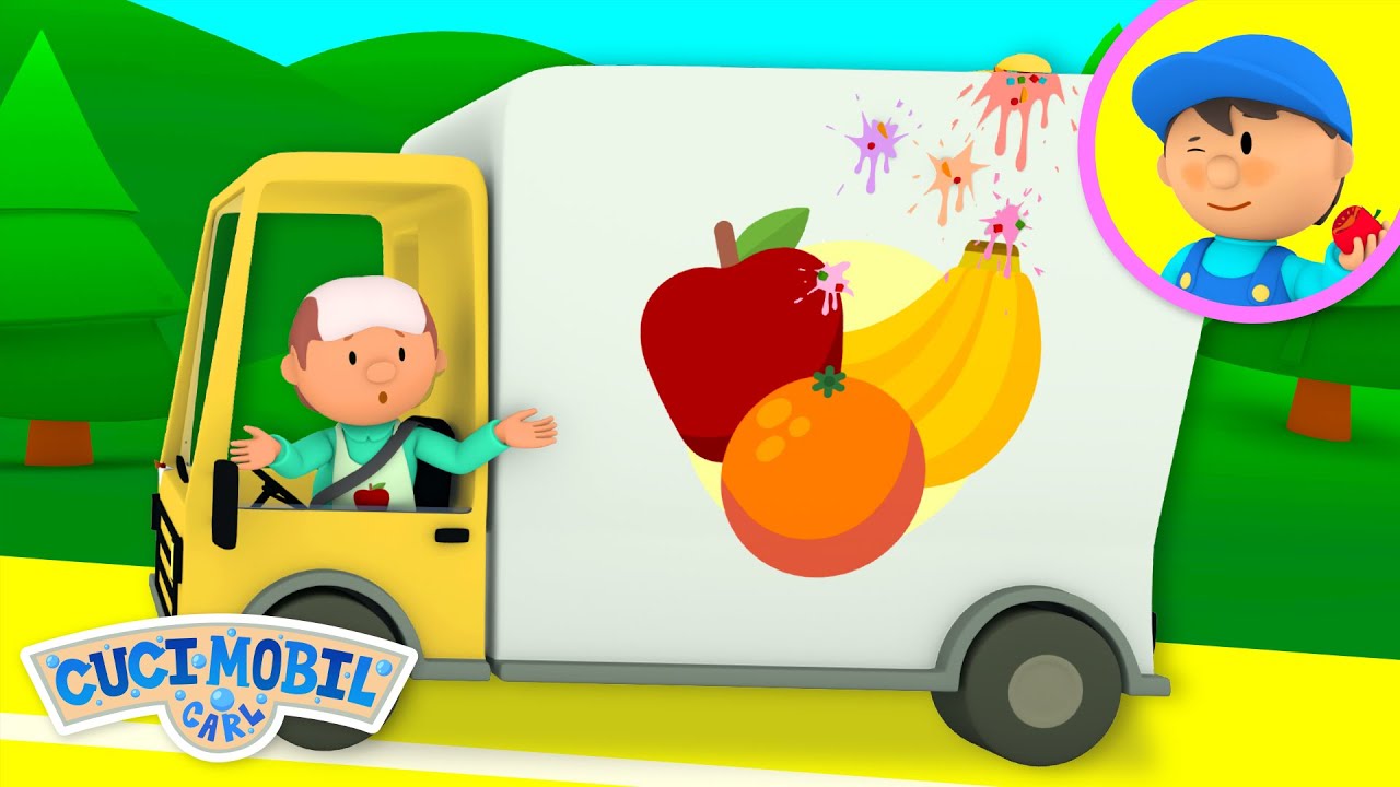 Truk Buah Fran | Cuci Mobil Carl | Kartun Untuk Anak-Anak - YouTube