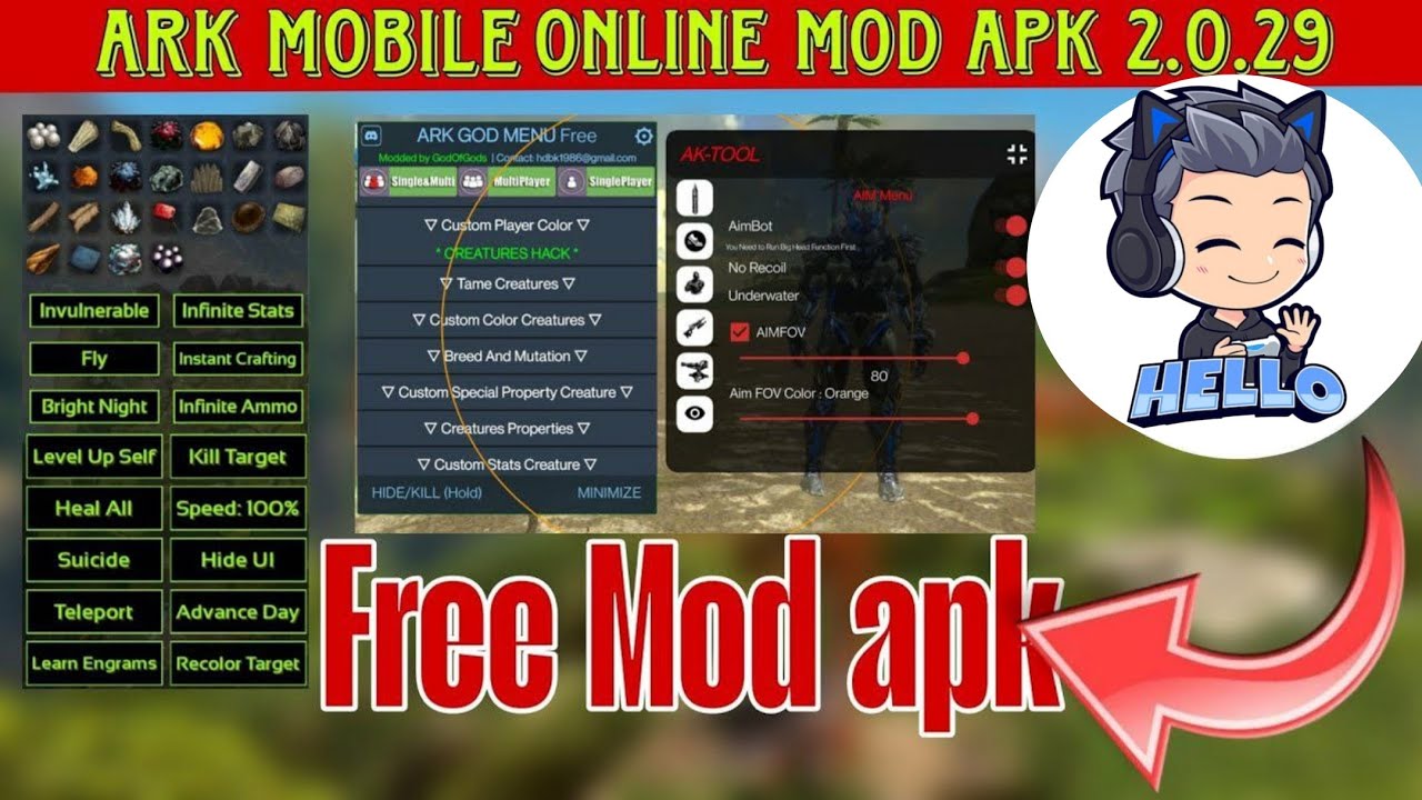Ark Mod Apk 2.0.29 || God Console, Unlimited Amber, Unlimited ...