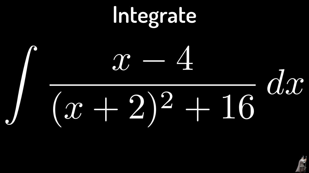 Integral Of x 4 x 2 2 16 Using The Inverse Tangent YouTube