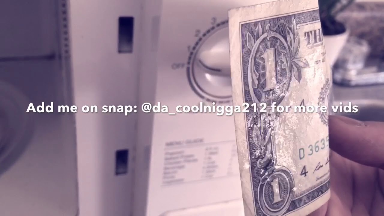 The fastest way to drying wet dollar bills - YouTube