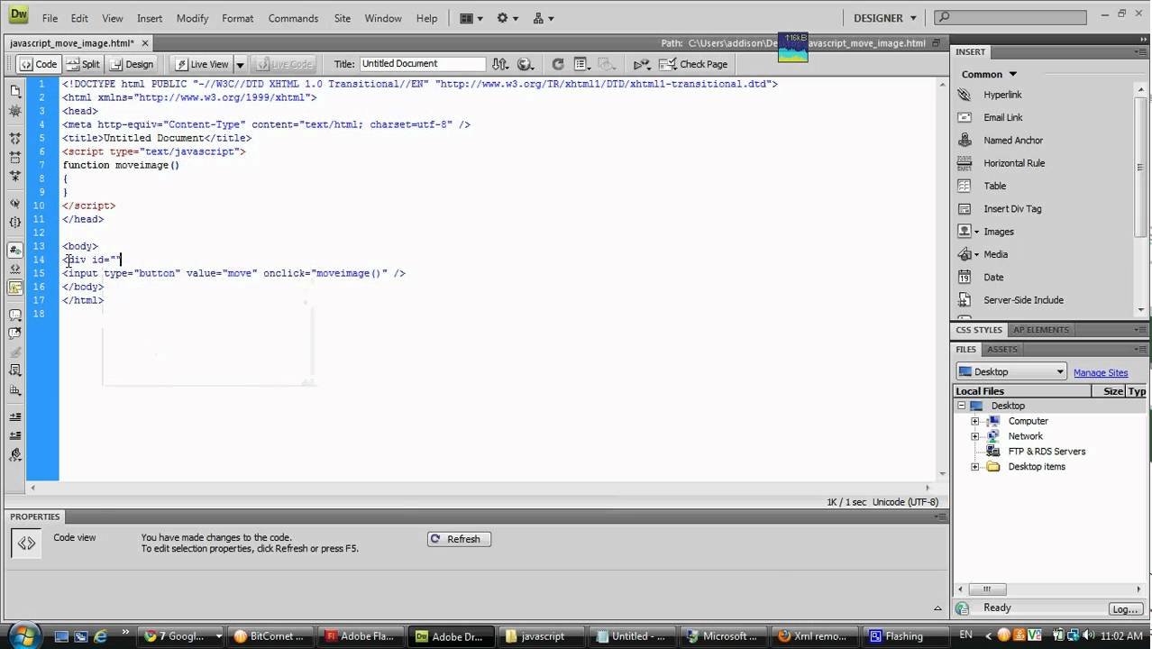 javascript move image - YouTube