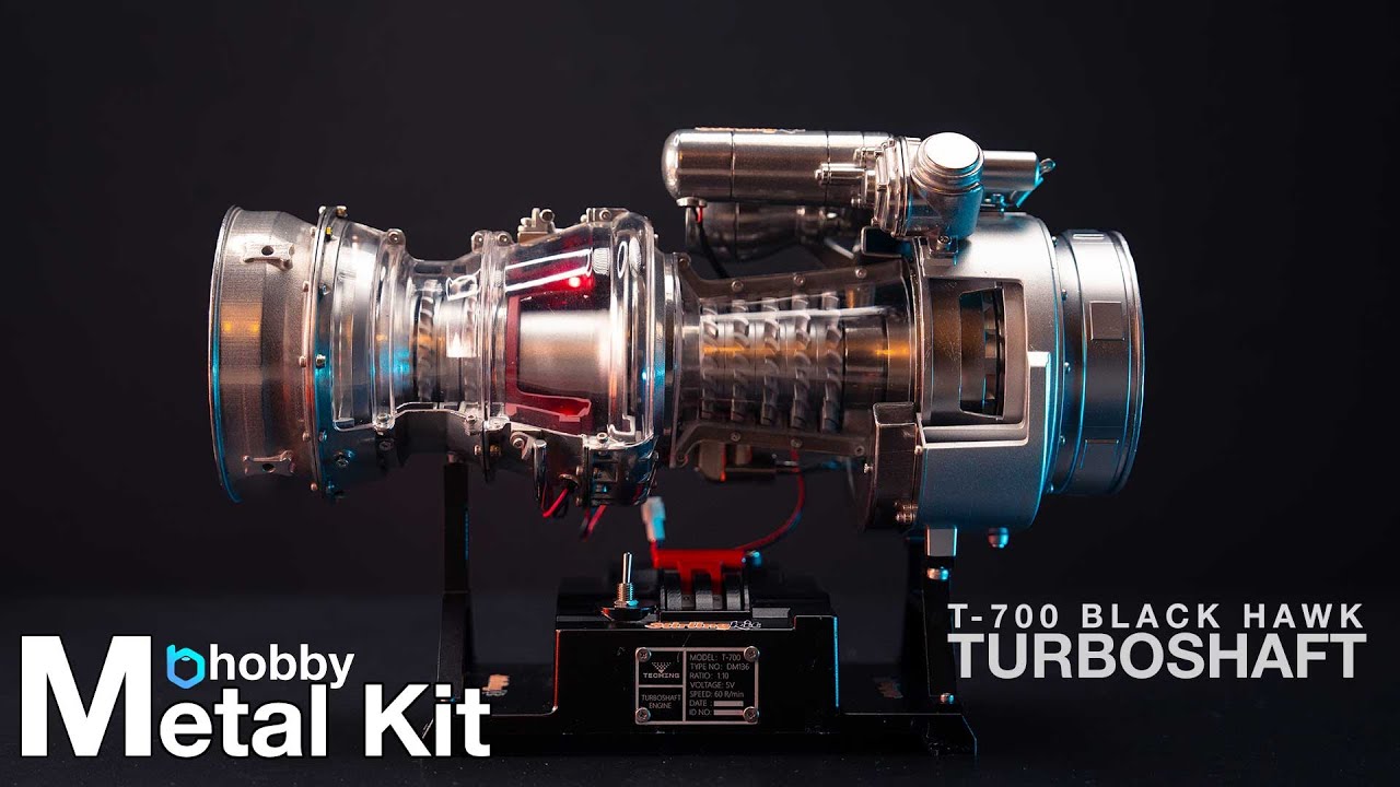 Building a T-700 Black Hawk Turboshaft Engine DIY Metal Model Kit ...