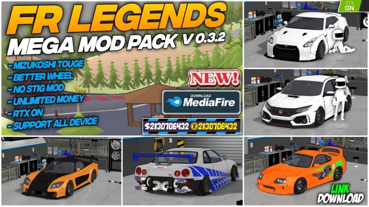 Download FR Legends New Mega Mod Pack | CIVIC | R35 | TWIN TURBO | RX7 ...