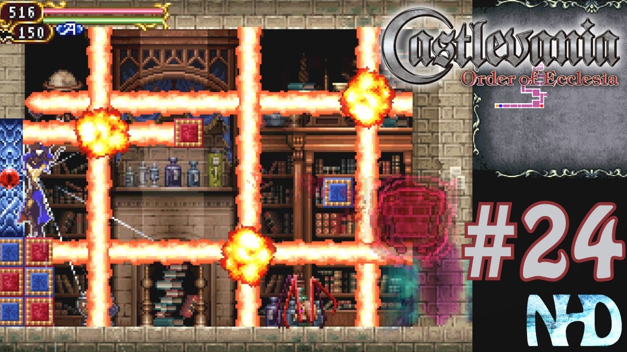 Let's Play Castlevania: Order of Ecclesia (pt24) Library, Bloody Tomes ...