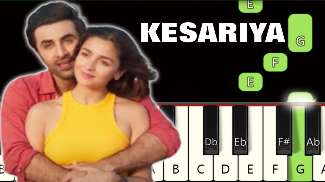 Kesariya Song 🔥 | Piano tutorial | Piano Notes | Piano Online # ...