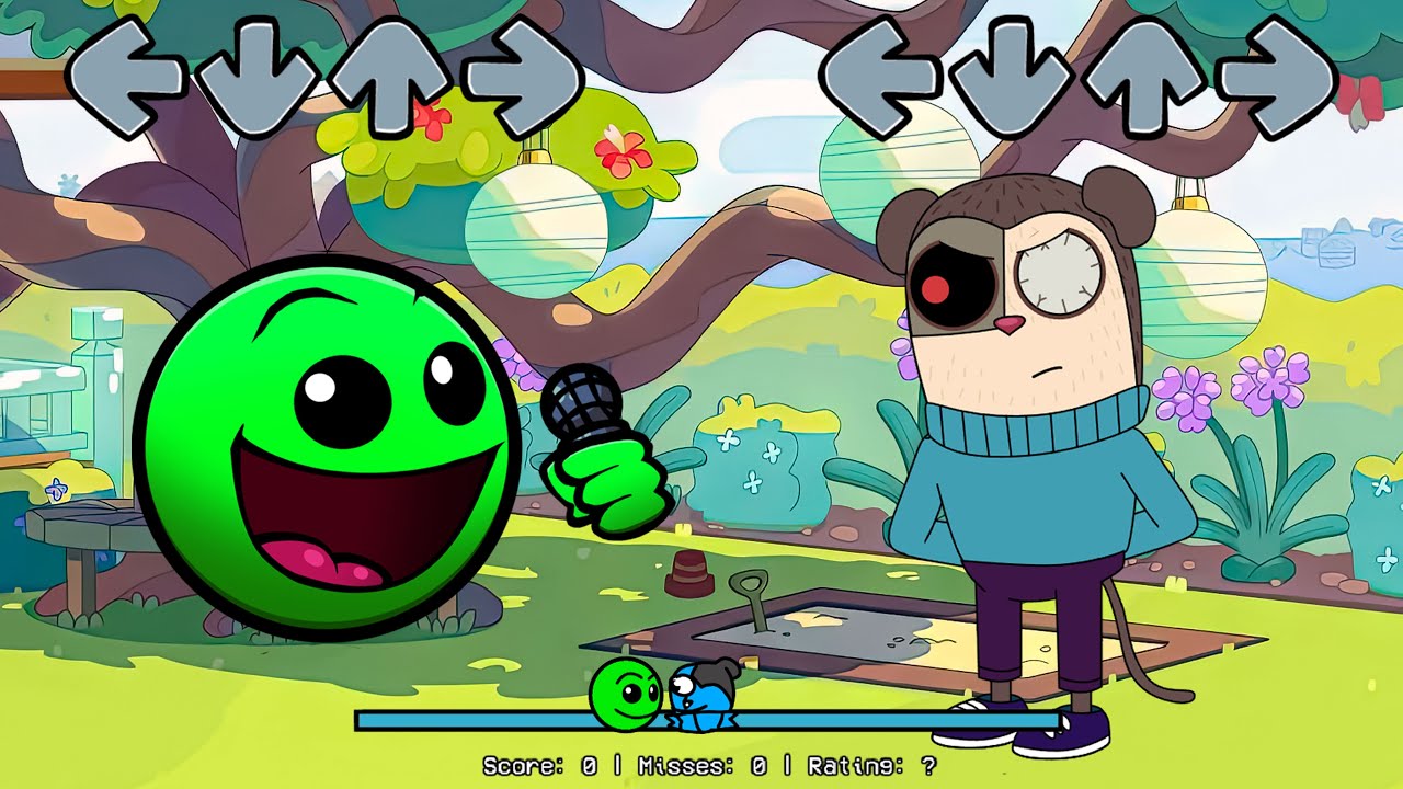[SWAP] FNF NEW Middle Finger Trifle Thumb vs Geometry Dash 2.3 All ...