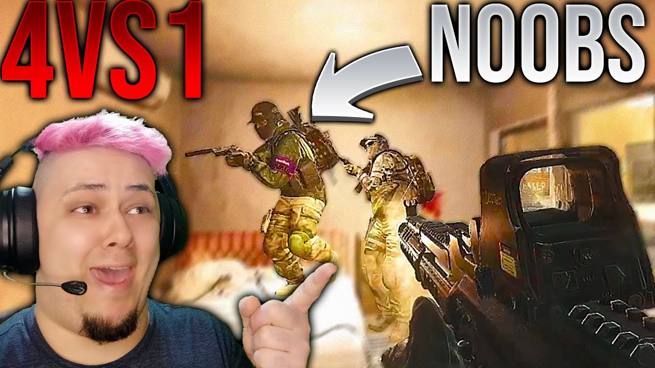 4 NOOBS VS 1 PRO En Escape From Tarkov - YouTube