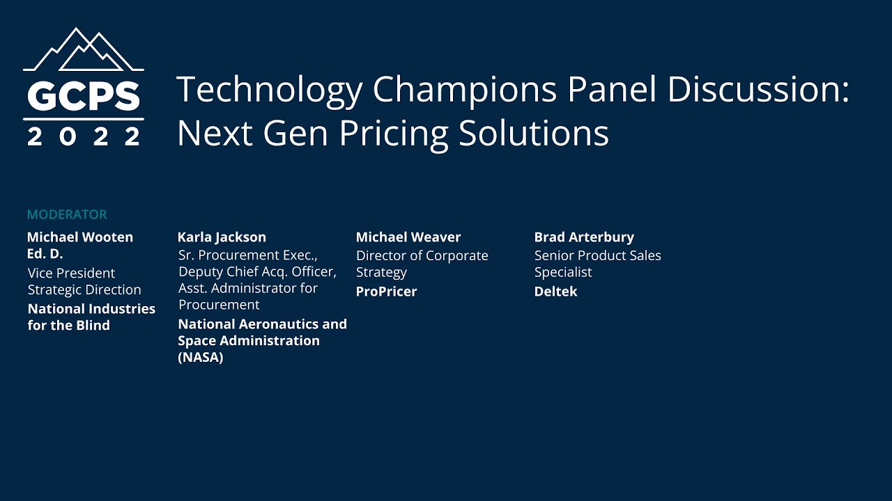 Technology Champions Panel: Next Gen Pricing Solutions (w/ Q&A) - YouTube