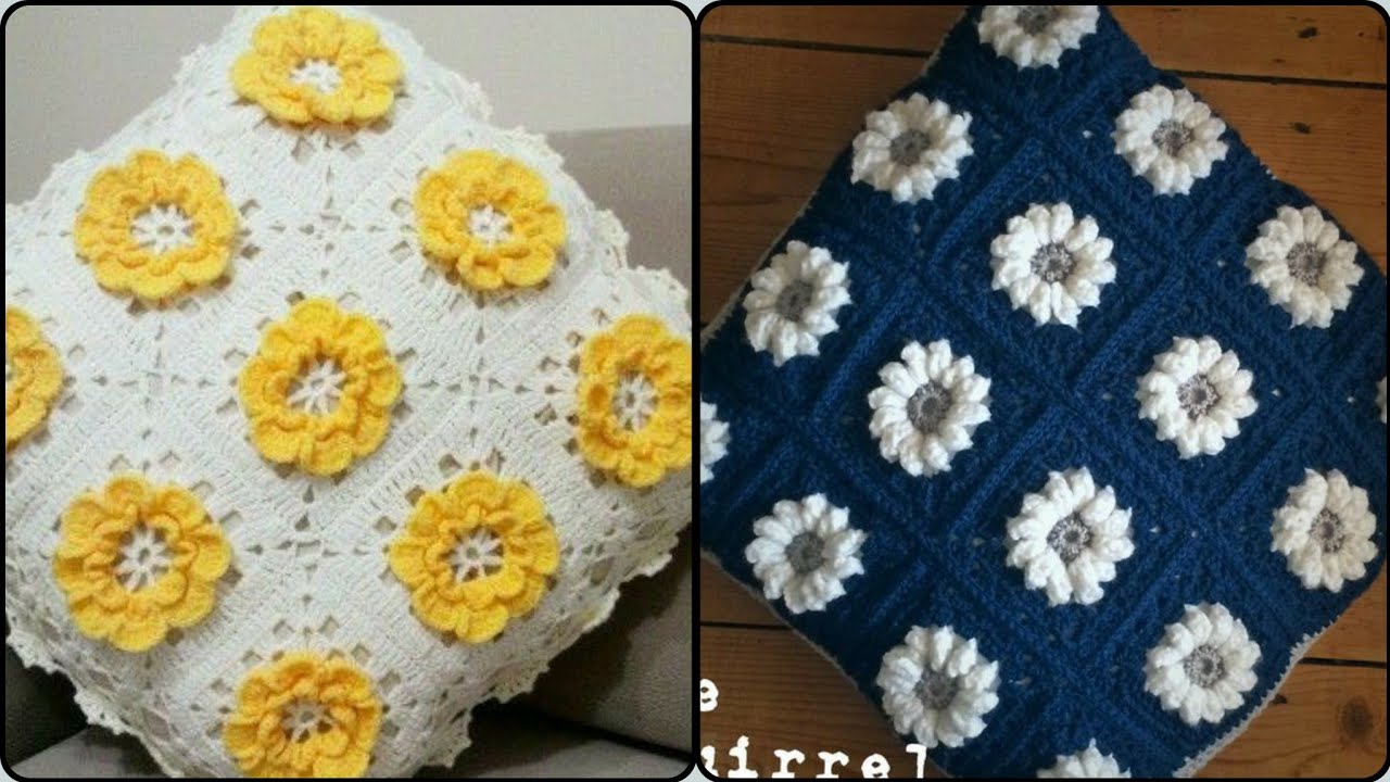 Minimalist Comfort: Elegant Granny Square Pillow CoversGeometric Charm ...