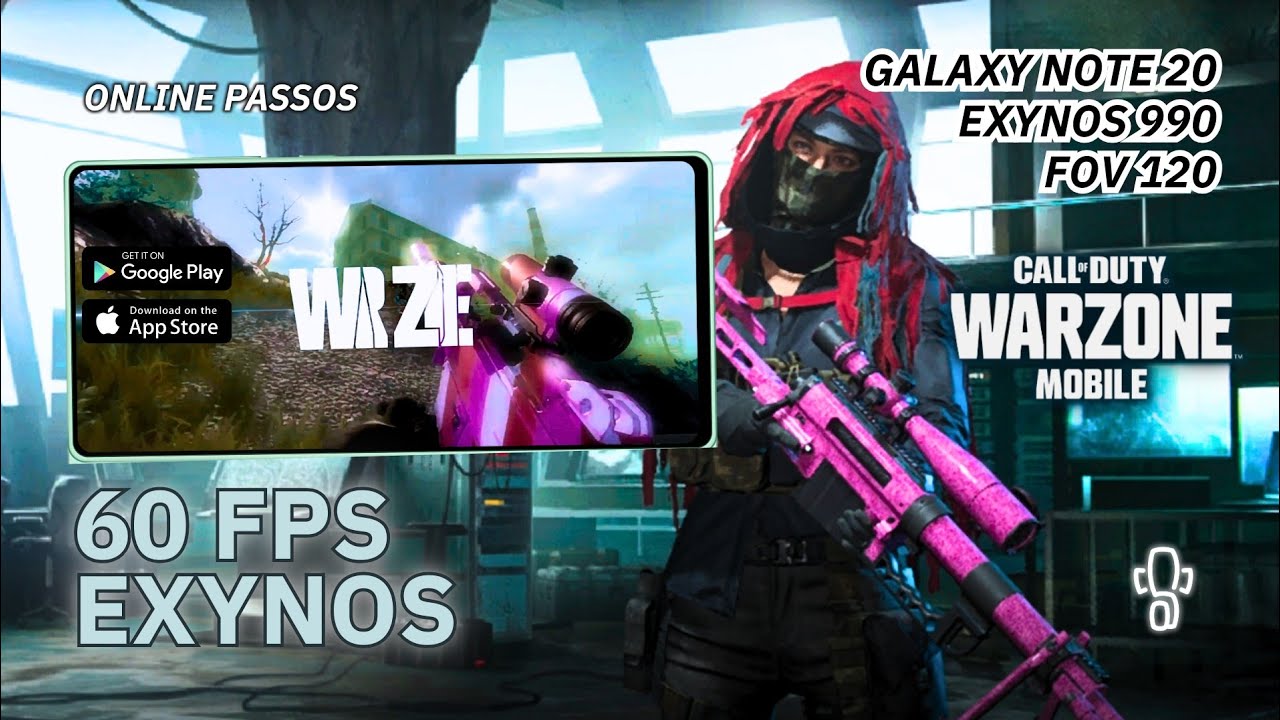 WARZONE MOBILE 60 FPS - GALAXY NOTE 20 - (EXYNOS 990) - FOV 120 # ...