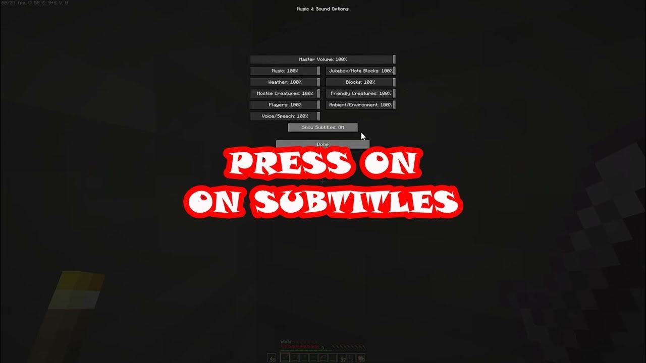 How To Turn On Subtitles In Minecraft Java Edition | How To Turn On ...