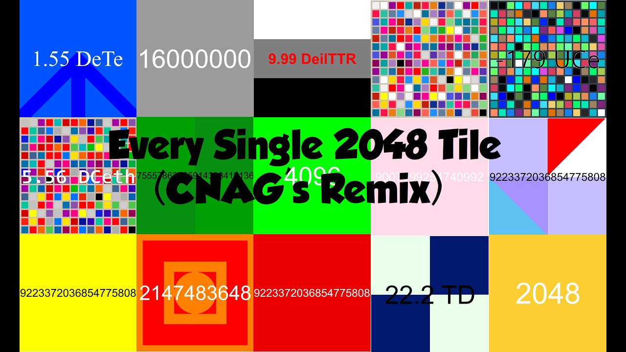 Every Single 2048 Tile (CNAG's Remix) - YouTube