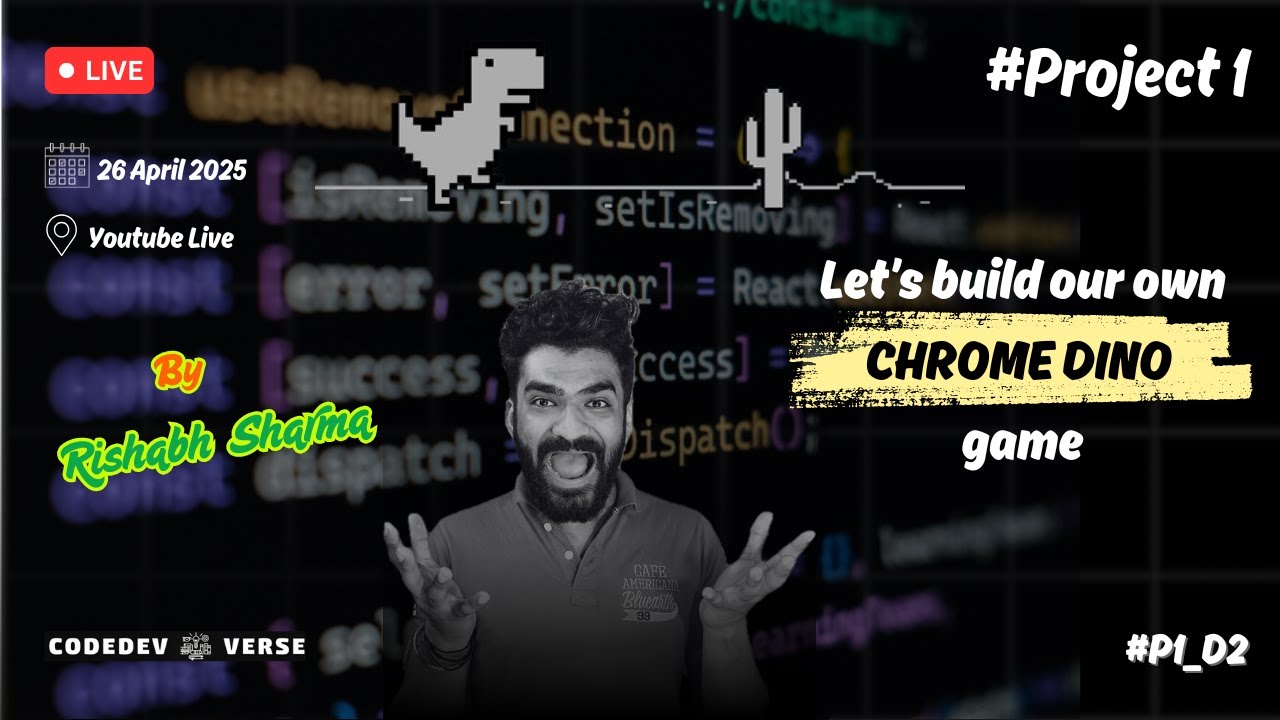 Chrome Dino Game Using Html Css And Js Day 2 Codedev Verse Project 9457