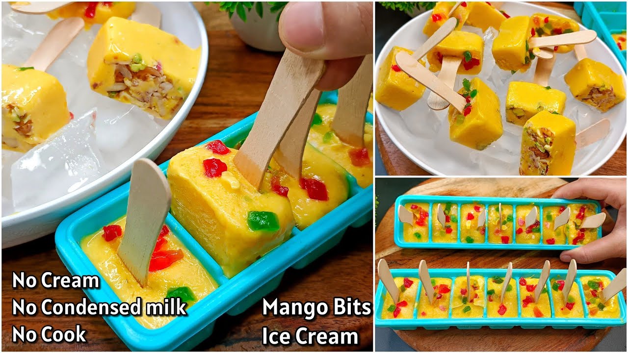 Mango Bits Ice Cream Recipe | Mango Ice Cream | New Recipe | Easy ...