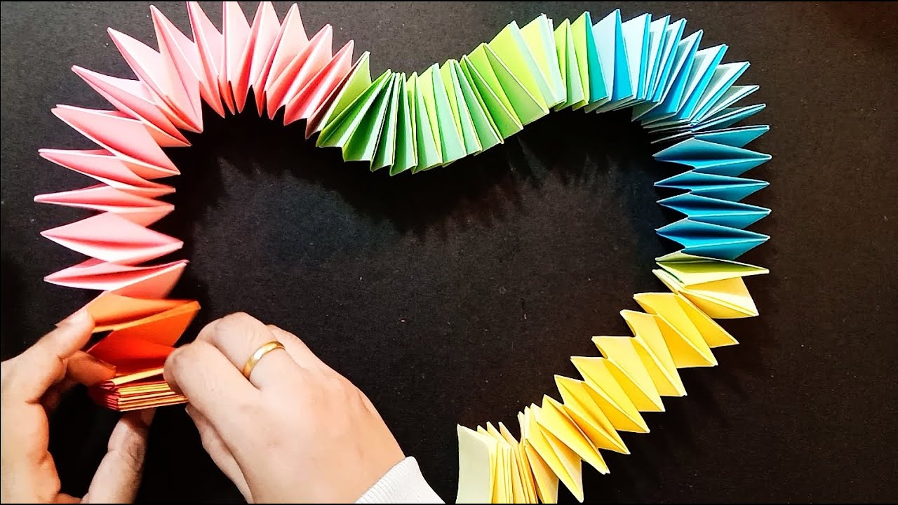 ASMR: How to make Slinky Spring Rainbow (DIY\Easy Origami\Paper Craft ...