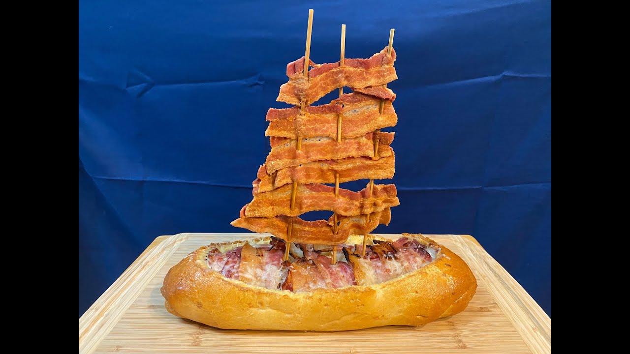 Bacon, egg, sausage & cheese. A work of art! Italian Sailboat!! - YouTube