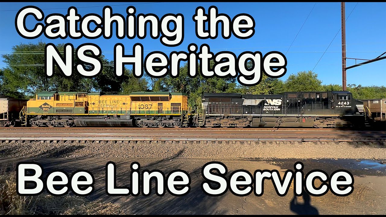 I Chased the Norfolk Southern "Bee Line Service" NS 1067 Reading Lines ...