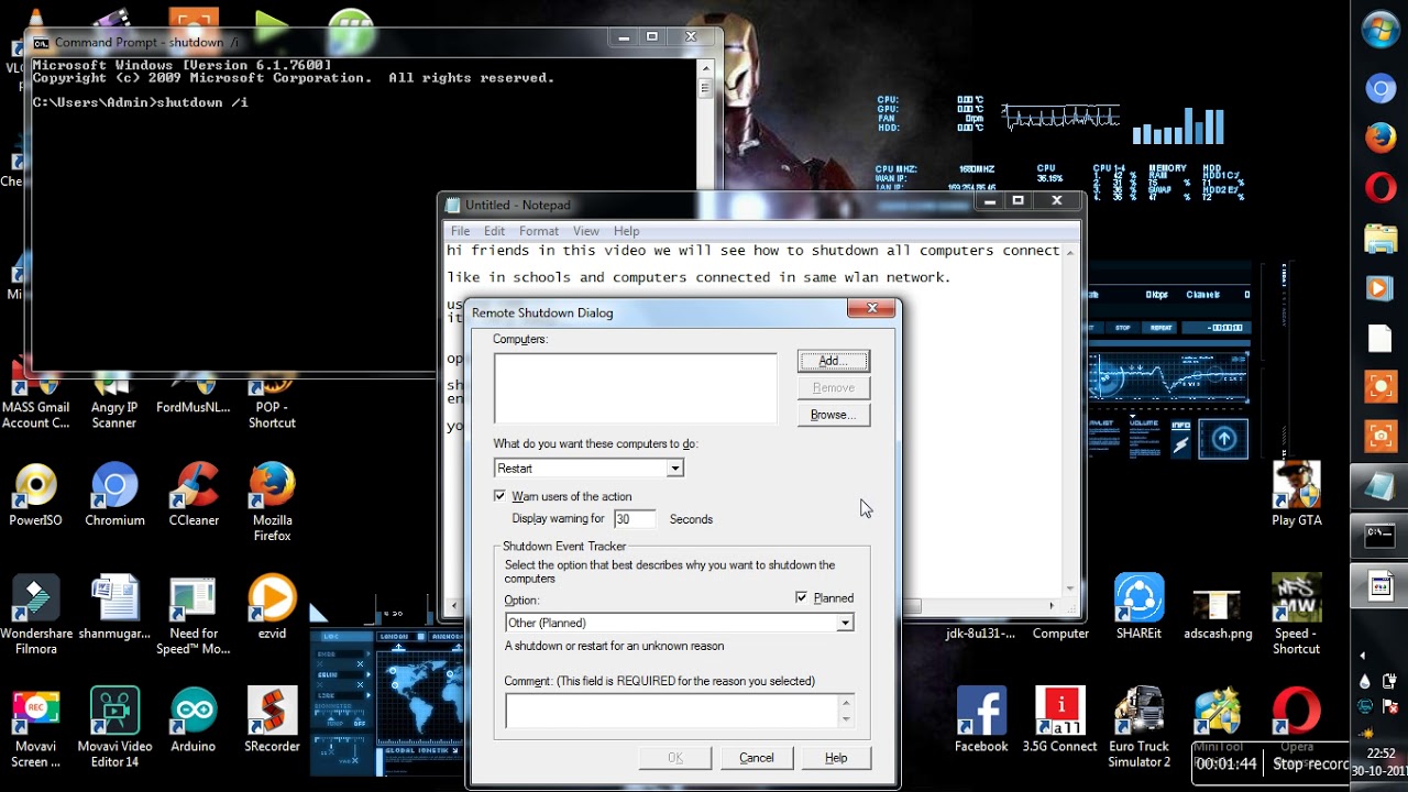 shutdown your school and colleges pc's without permission-using cmd ...