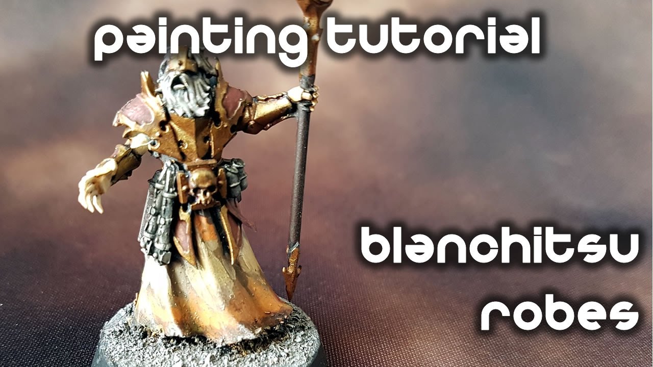 How to Paint Blanchitsu Style: Orange and Bone robes - YouTube
