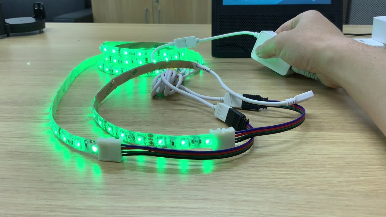DIY led strip light works with alexa - YouTube