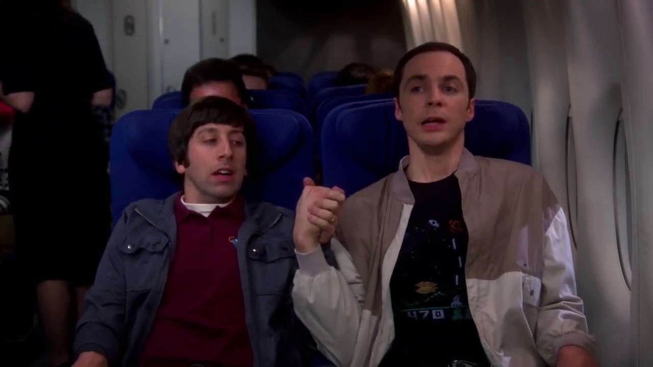 Sheldon And Howard's First Flight - The Big Bang Theory - YouTube