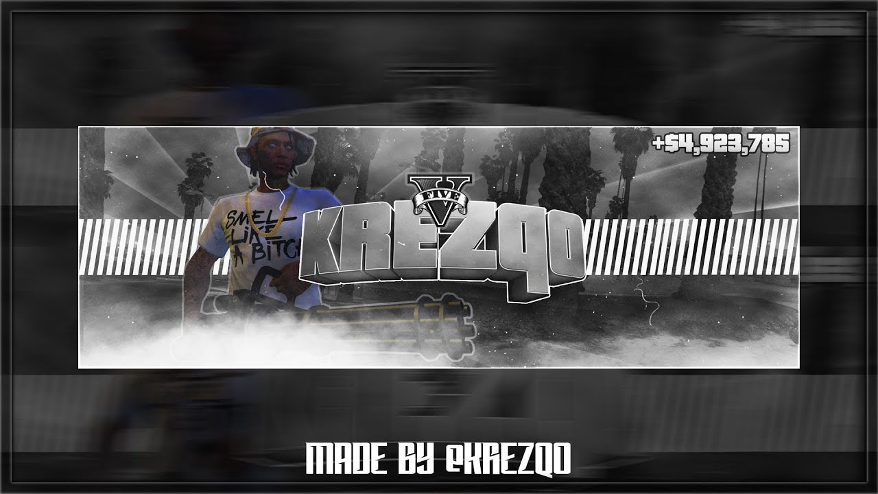 Krezqo GFX |/ GTA 5 Twitter Header Speedart - YouTube