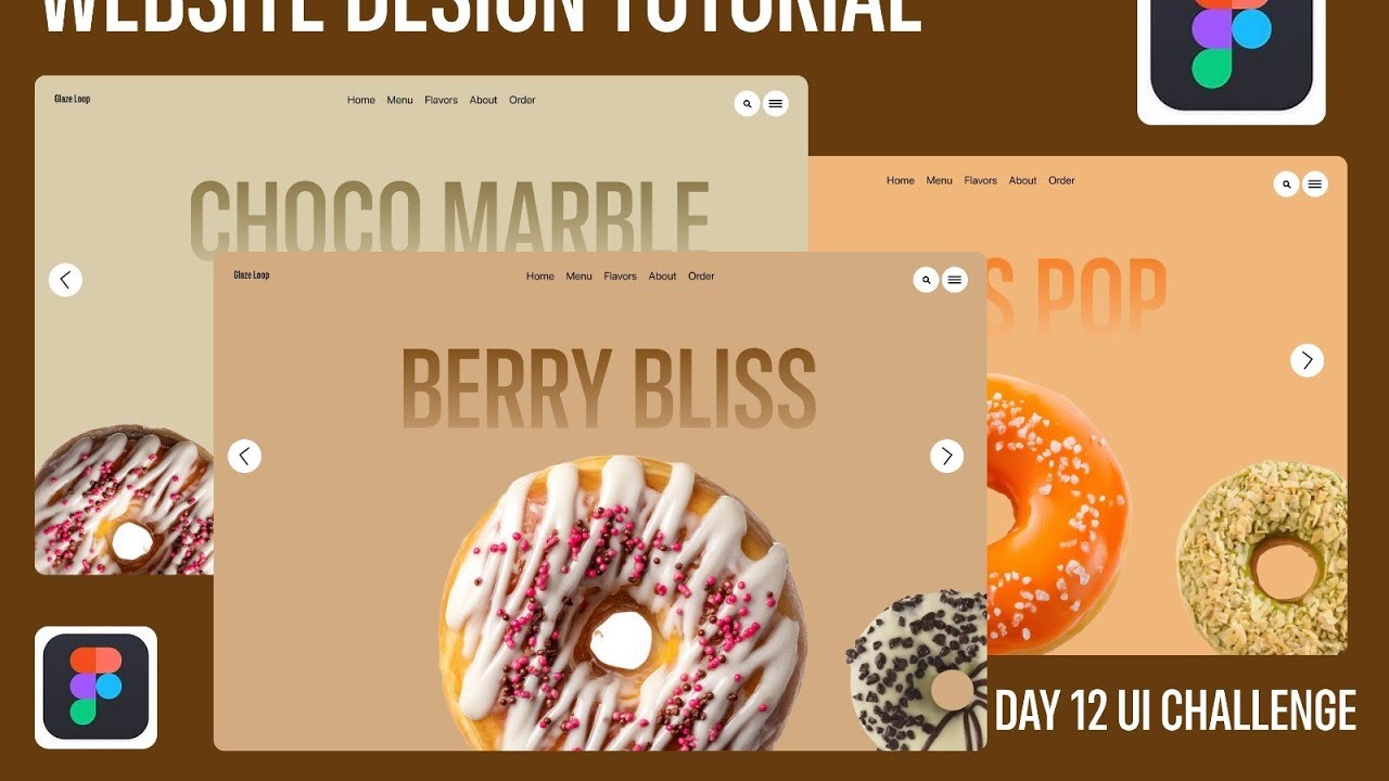 100 DAY UI Animation Challenge - Day 12 | Donut Website Design in Figma ...