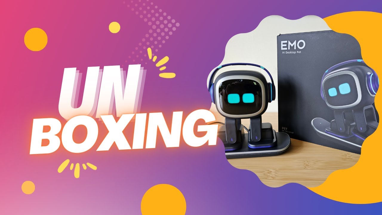 EMO Robot Desktop Pet Unboxing and Powering Up - YouTube