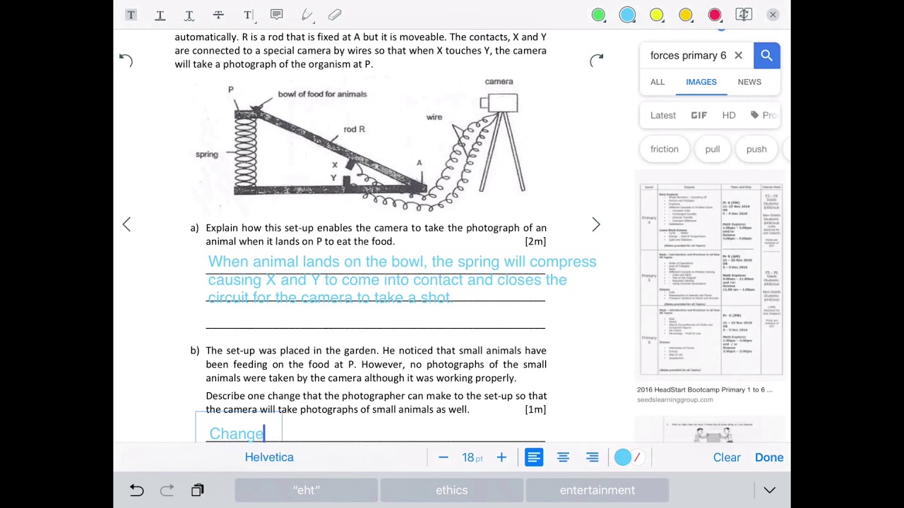 PSLE Science P6 science - may the forces be with you part 1 - YouTube