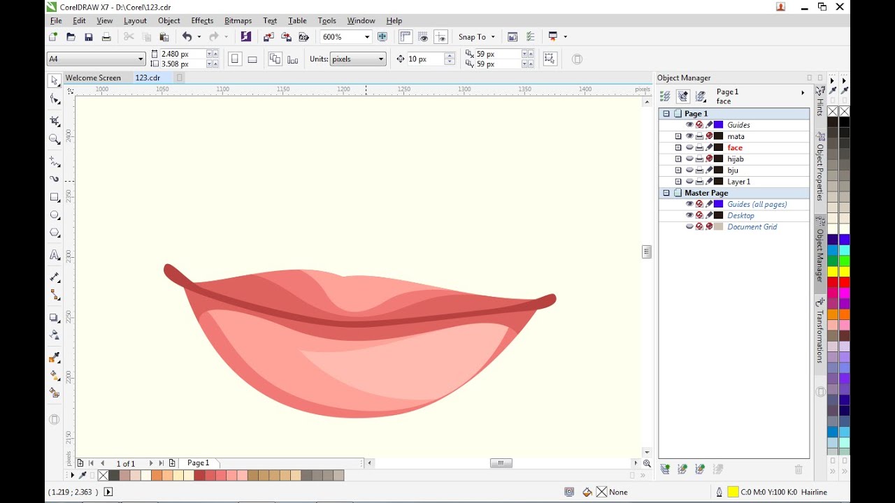 SIMPLE VECTOR WITH CORELDRAW | PART II (LIPS) - YouTube