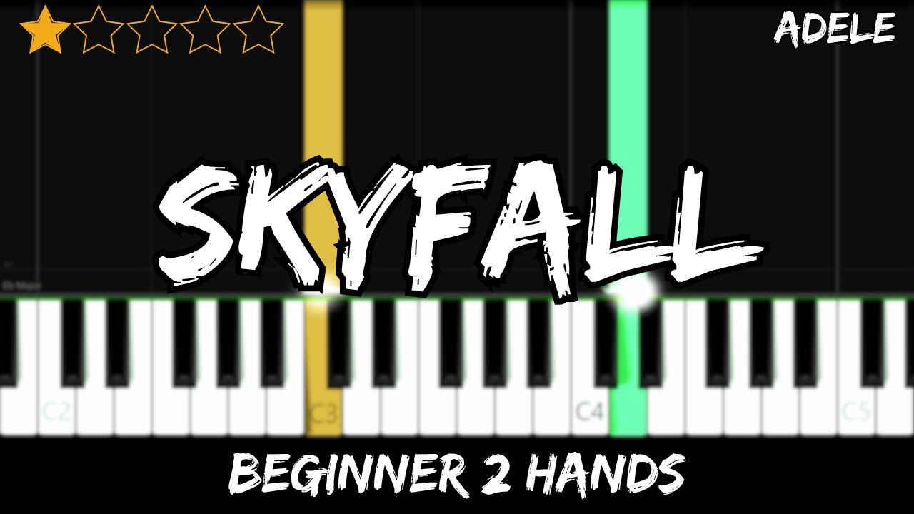 Adele - Skyfall - Easy Beginner Piano Tutorial - For 2 Hands - YouTube